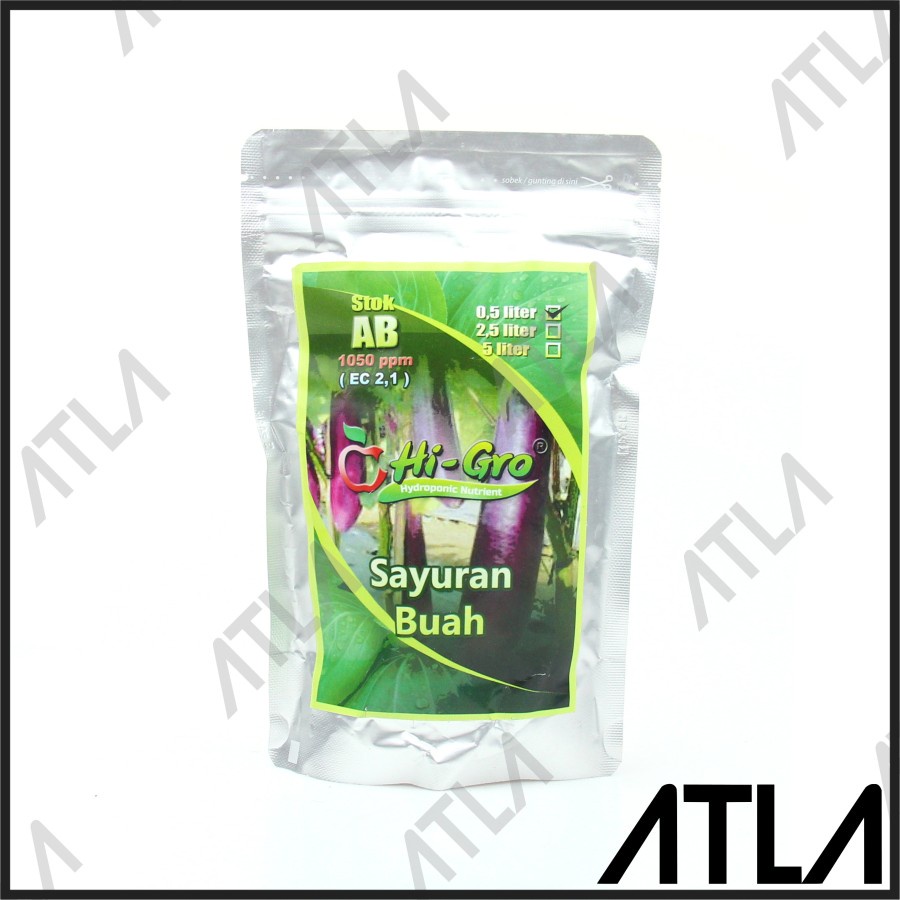 Jual Pupuk Hi Gro AB Mix Sayur Buah 0,5 Liter Nutrisi Hidroponik FH026 ...