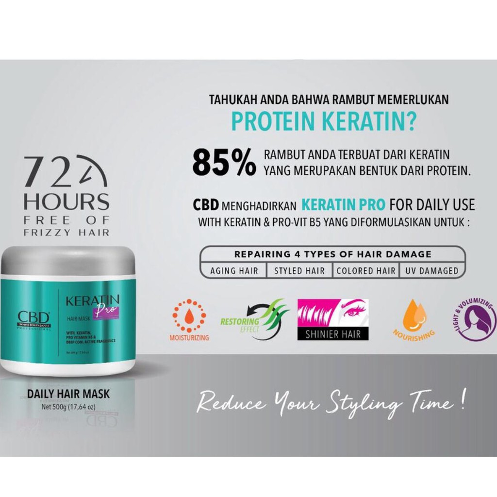 Jual CBD Keratin Pro Hair Mask 500gr / CBD Masker Rambut Keratin 500gr ...