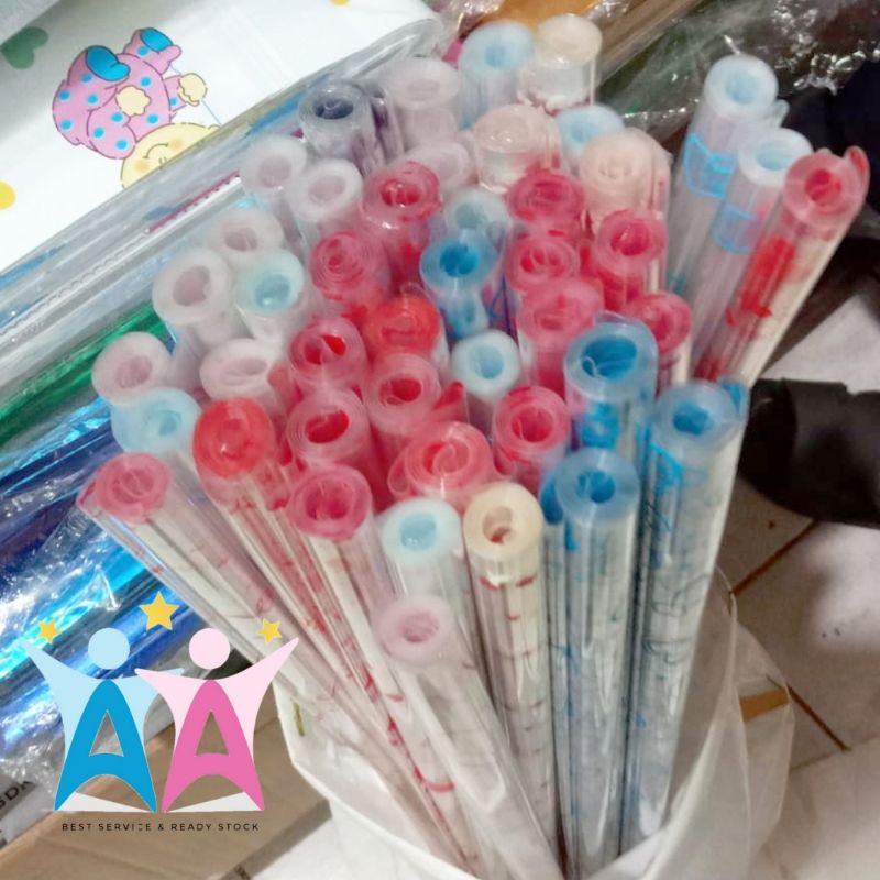 Jual TEBAL Plastik Parcel Motif Besar Transparan Packing bungkus Kado ...