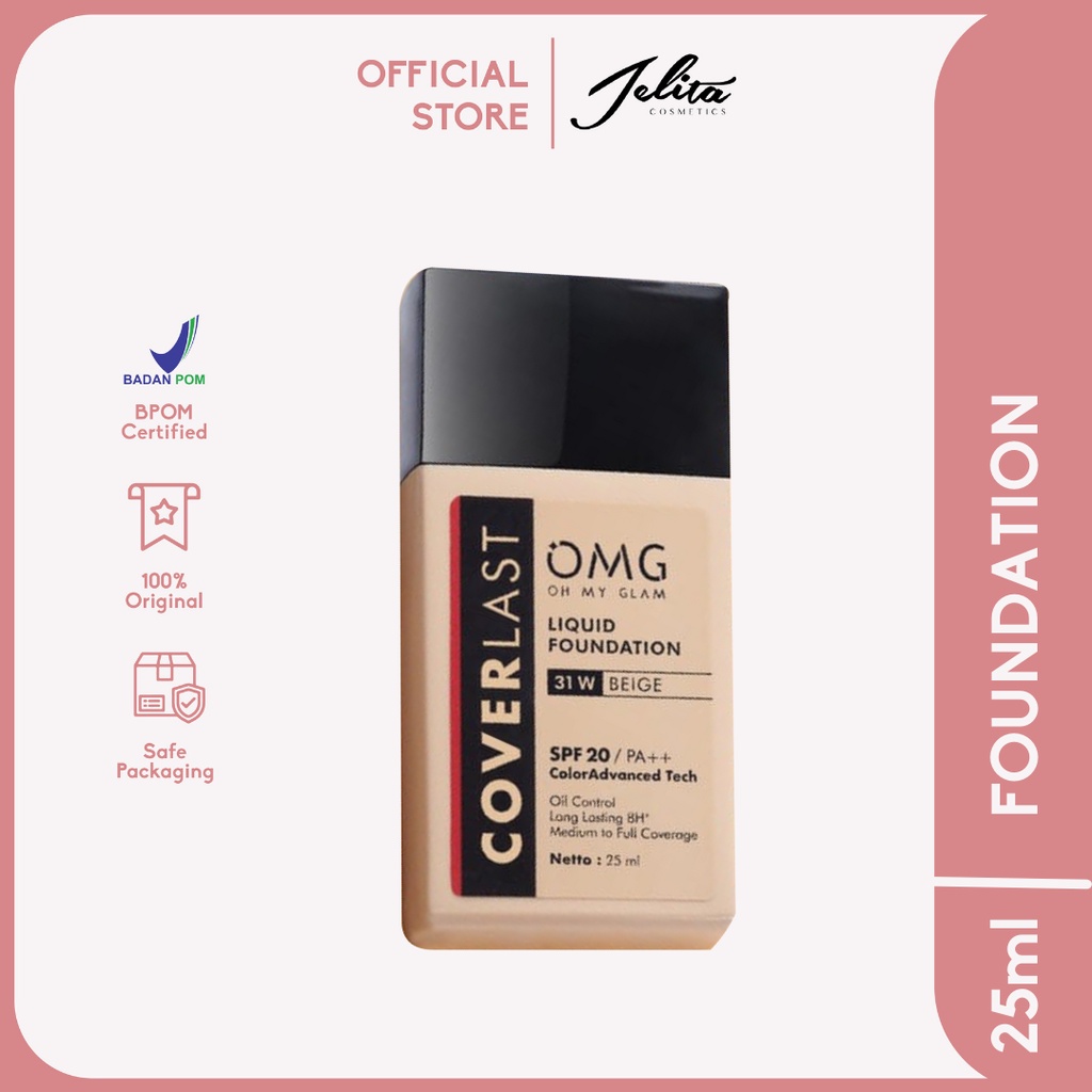 Jual Jelita Cosmetics - OMG Oh My Glow Coverlast Liquid Foundation ...