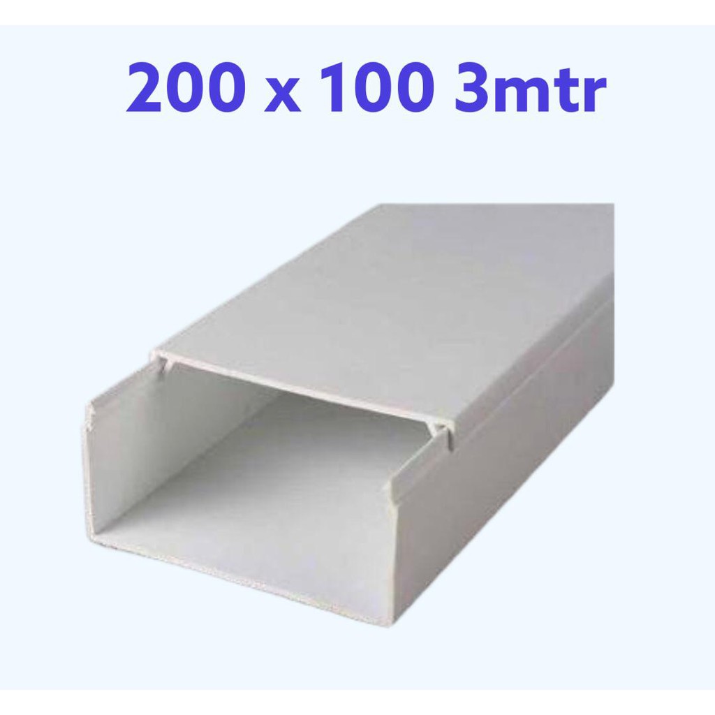 Jual Cable Duct PVC 200 x 100mm 3meter / Kabel Duct PVC 200 x 100mm ...
