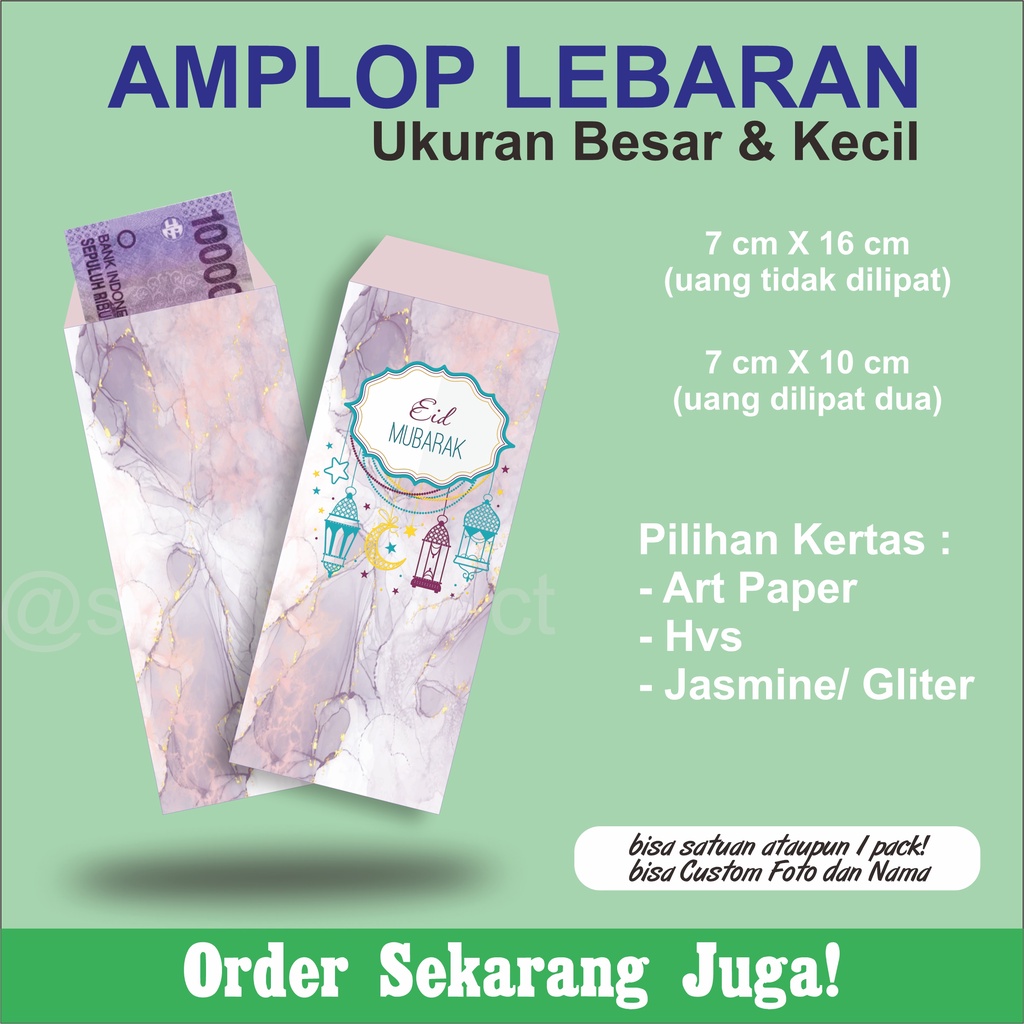 Jual Amplop Lebaran Custom series 3/ Angpao amplop Idul Fitri custom desain dan nama | Shopee ...