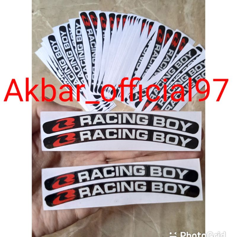 Jual STIKER CUTTING VELG RACING BOY STICKER VELK RCB BLACK DAYTONA ...