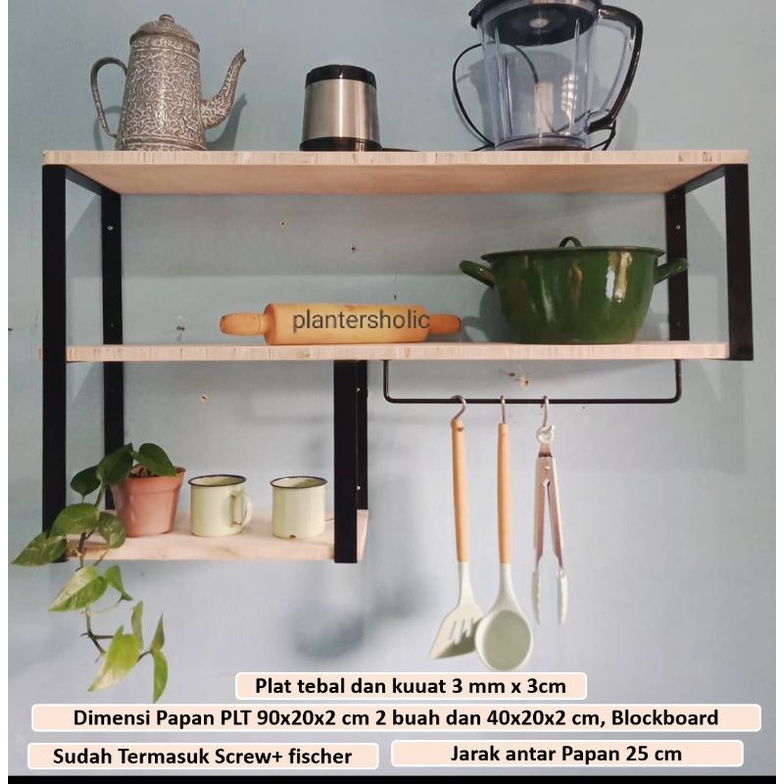 Jual Kitchen set minimalis Rak Serbaguna Ambalan Dinding/besi kitchen ...