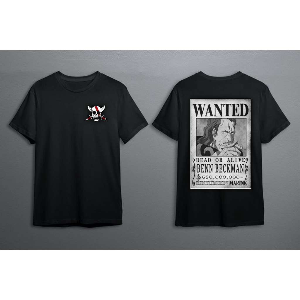 Jual KAOS ANIME ONE PIECE BOUNTY BENN BECKMAN//KAOS ONE PIECE | Shopee ...