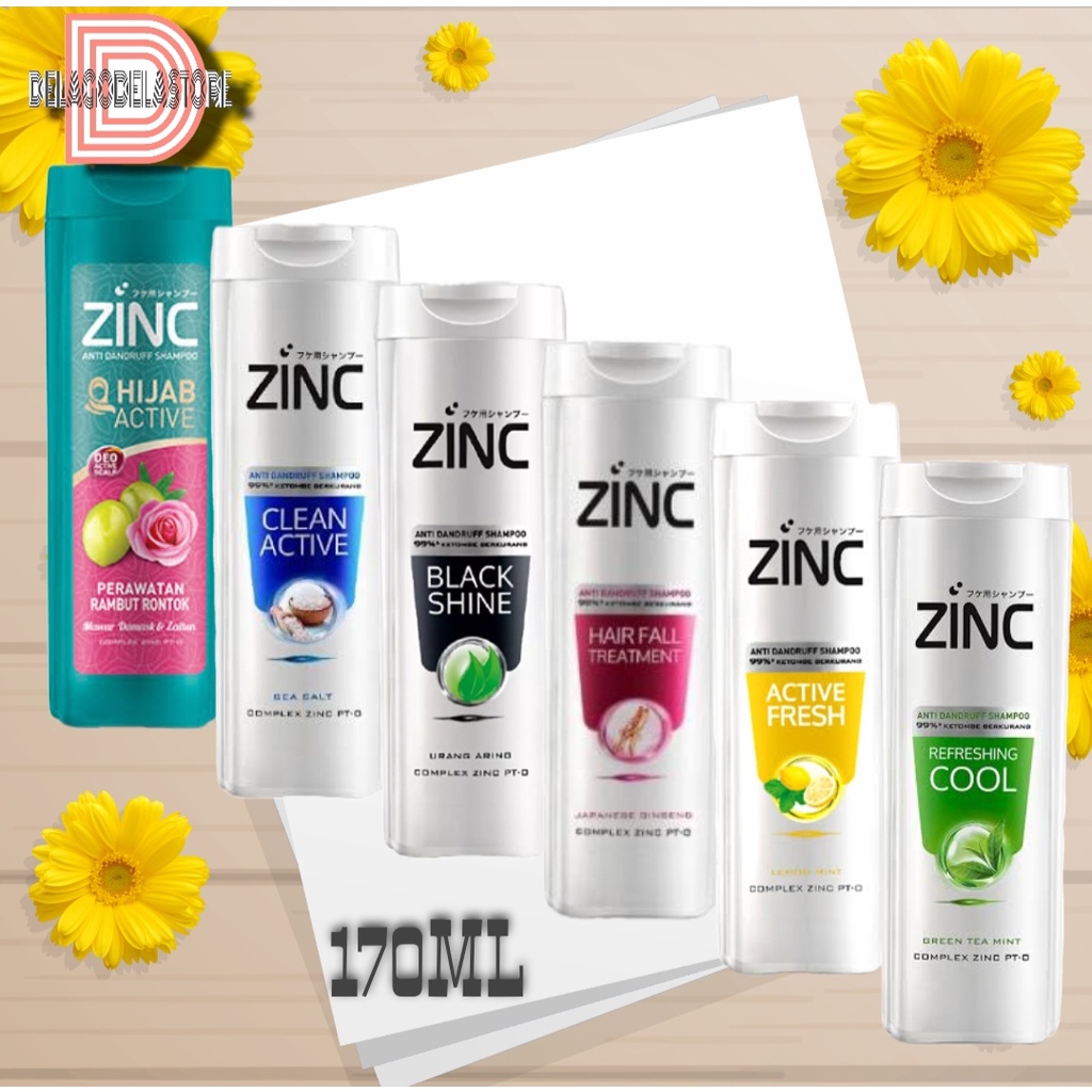 Jual Zinc Shampoo 170ml / Refreshing Cool / Active Fresh / Hairfall ...