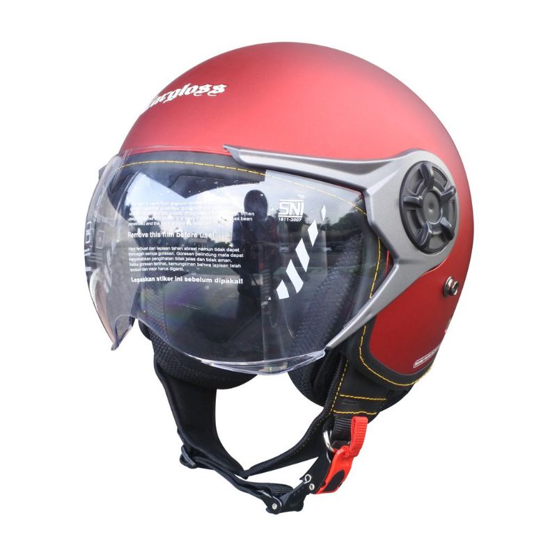 Jual Helm Cargloss YRM Retro Majestic Red Doff Original | Cargloss YRM ...