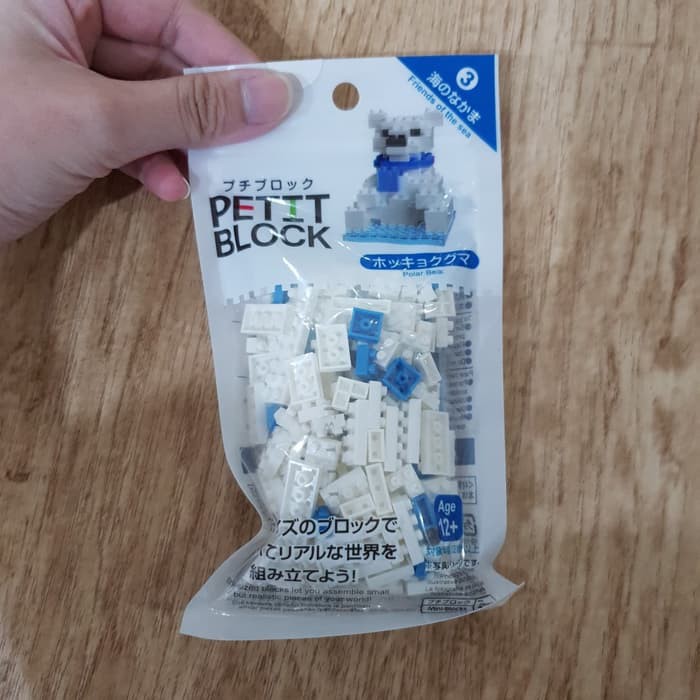 Jual Petit Block Polar Bear / Ice Bear Micro Particles Blocks Mainan ...