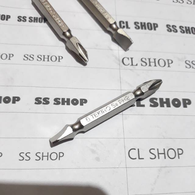 Jual mata obeng bor angin (+-) ph2 & slot 6 x 65mm TEKIRO + - plus min ...