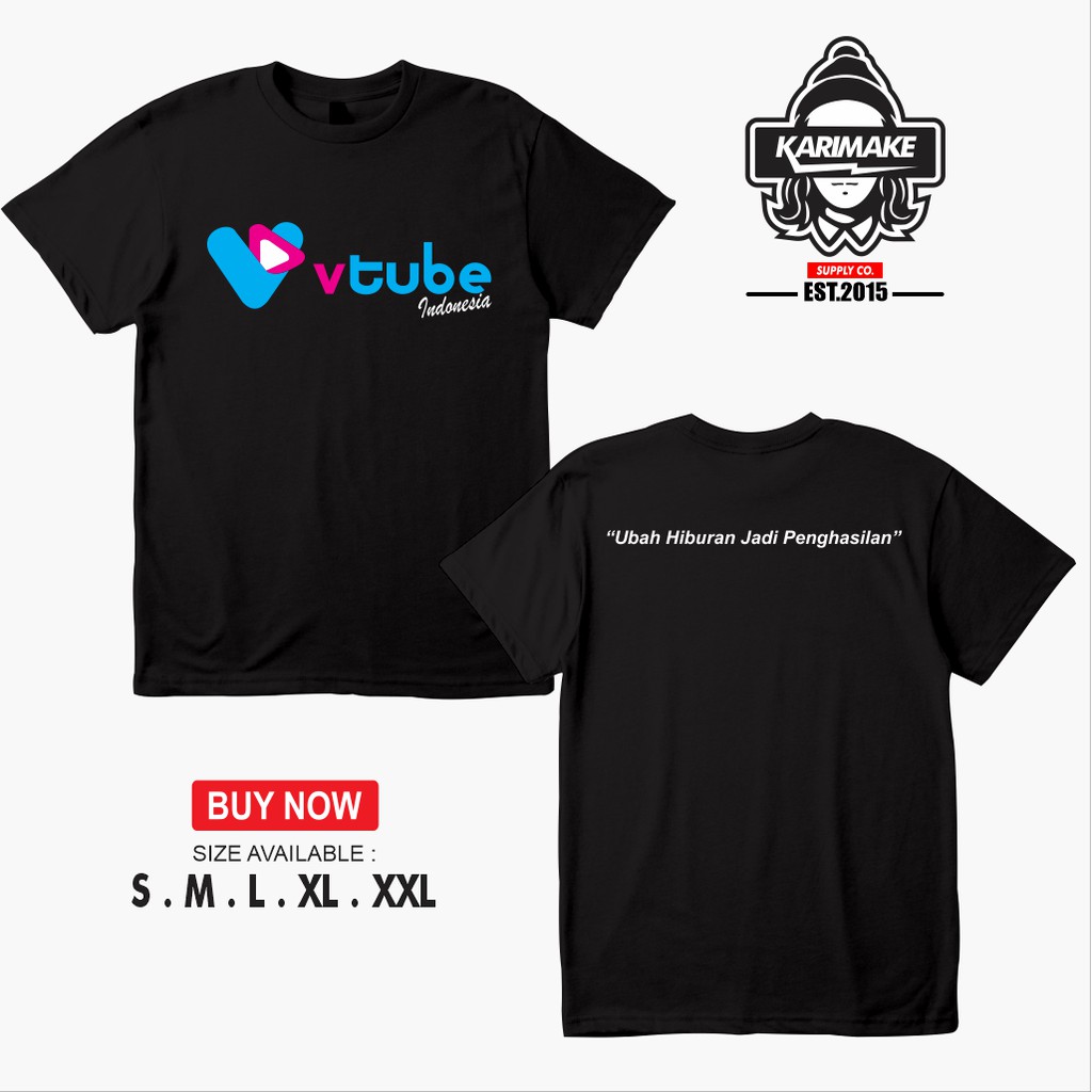 Jual Kaos Baju VTUBE V TUBE UBAH HIBURAN JADI PENGHASILAN Kaos Distro ...