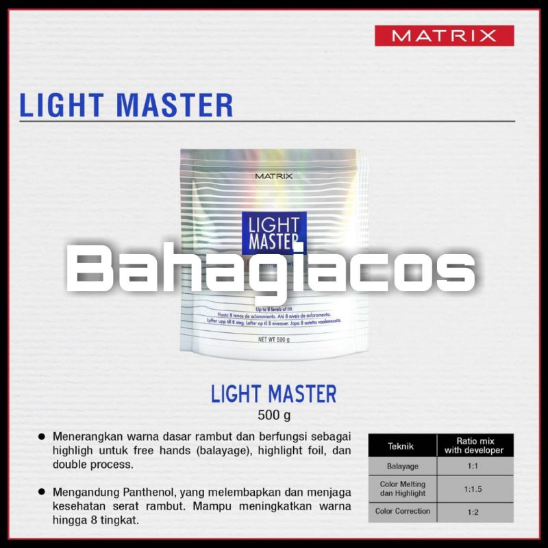 Jual MATRIX Light Master Bleaching 500gr | Shopee Indonesia