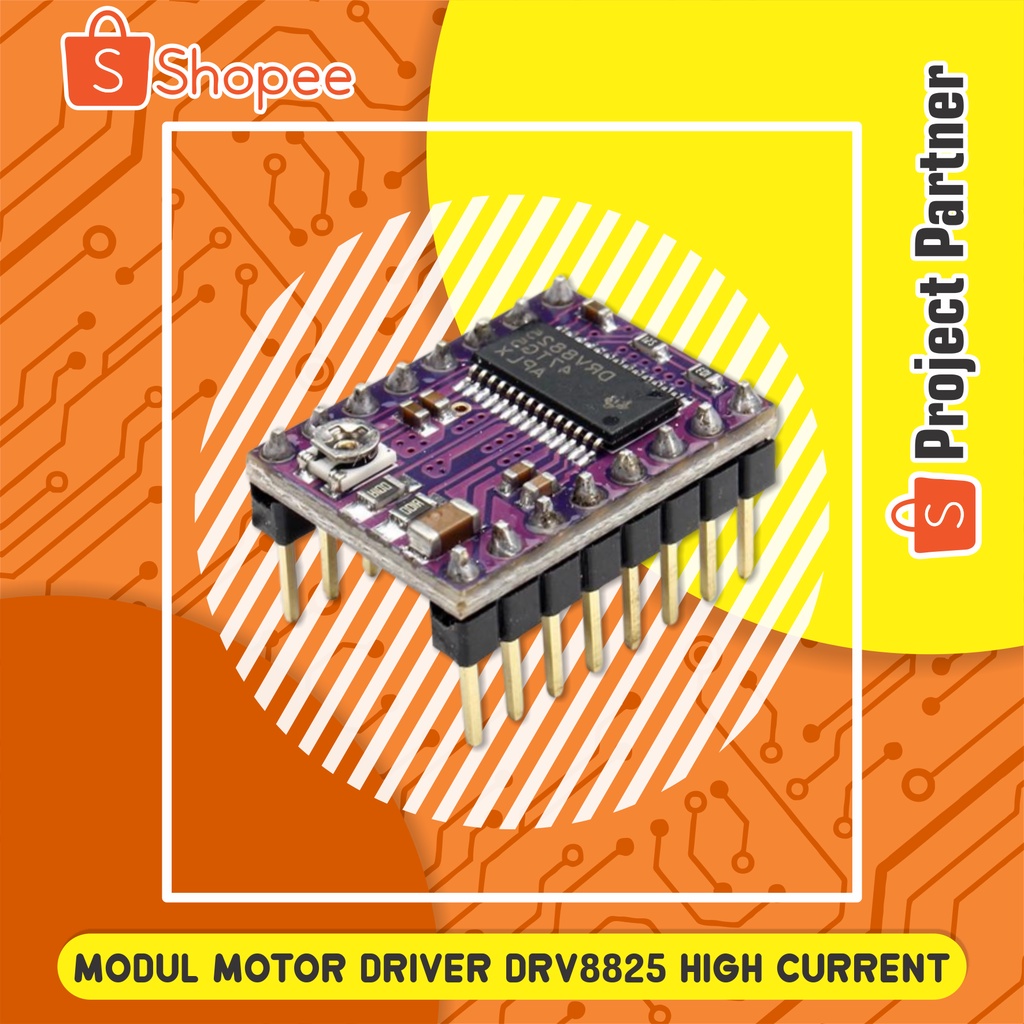Jual Motor Driver DRV8825 High Current Stepper Motor Driver Module ...