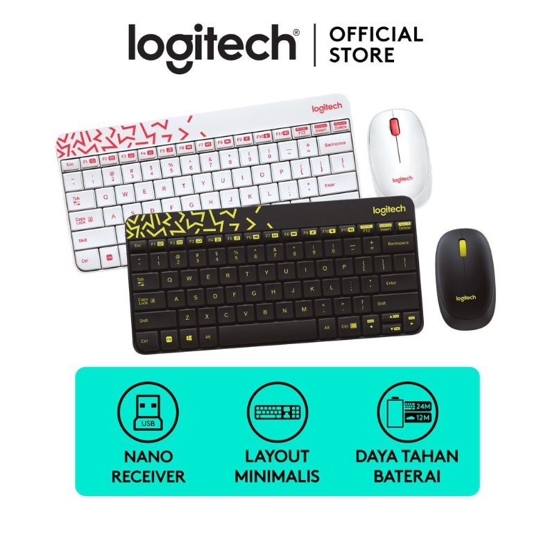 Jual Logitech MK240 Nano Wireless Combo Keyboard Mouse | Shopee Indonesia