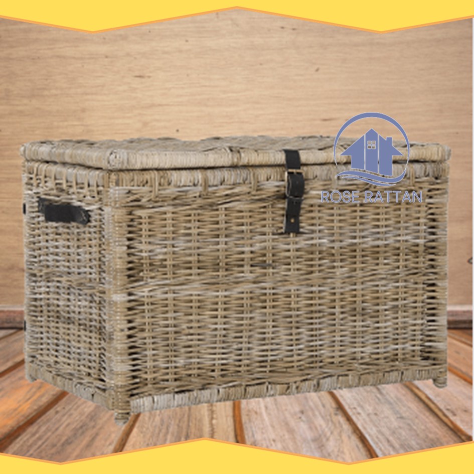 Jual Box Peti Meja Storage Trunk Rotan Alami Ukuran Besar Kokoh ...