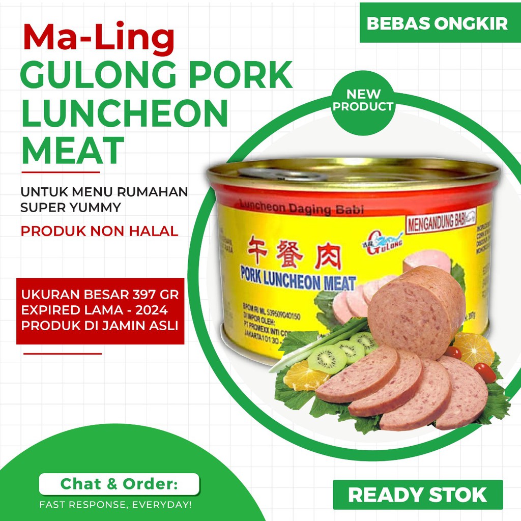 Jual MALING GULONG / Pork Luncheon Meat GULONG 397 gr - NON HALAL - UKURAN BESAR | Shopee Indonesia