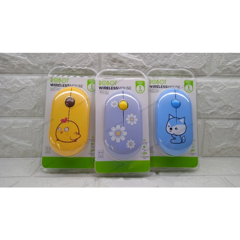 Jual Mouse Wireless Robot M230 Silent klik | Shopee Indonesia