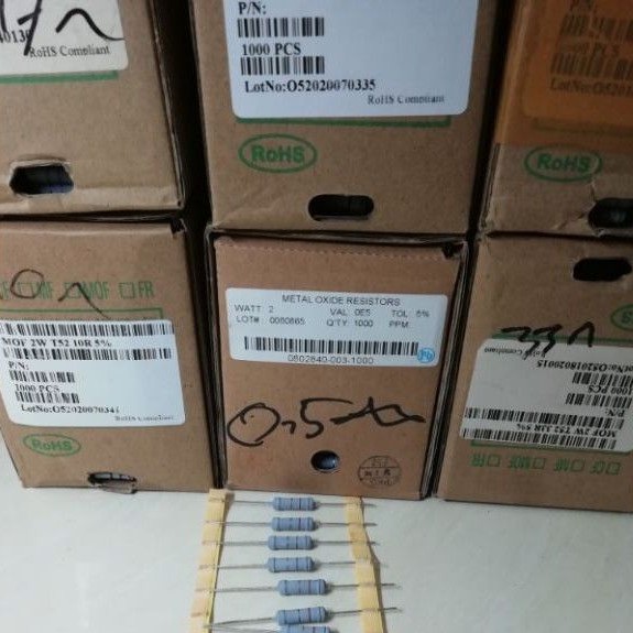 Jual RESISTOR 2WAT TAIWAN KWALITAS BAGUS HARGA 10PCS | Shopee Indonesia