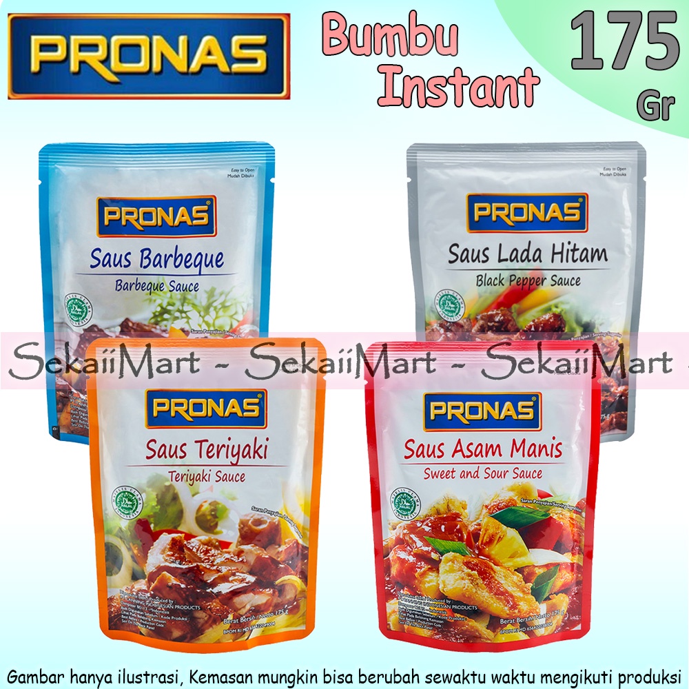 Jual PRONAS Saus Bumbu Instant Rasa Barbeque / Asam Manis / Lada Hitam ...