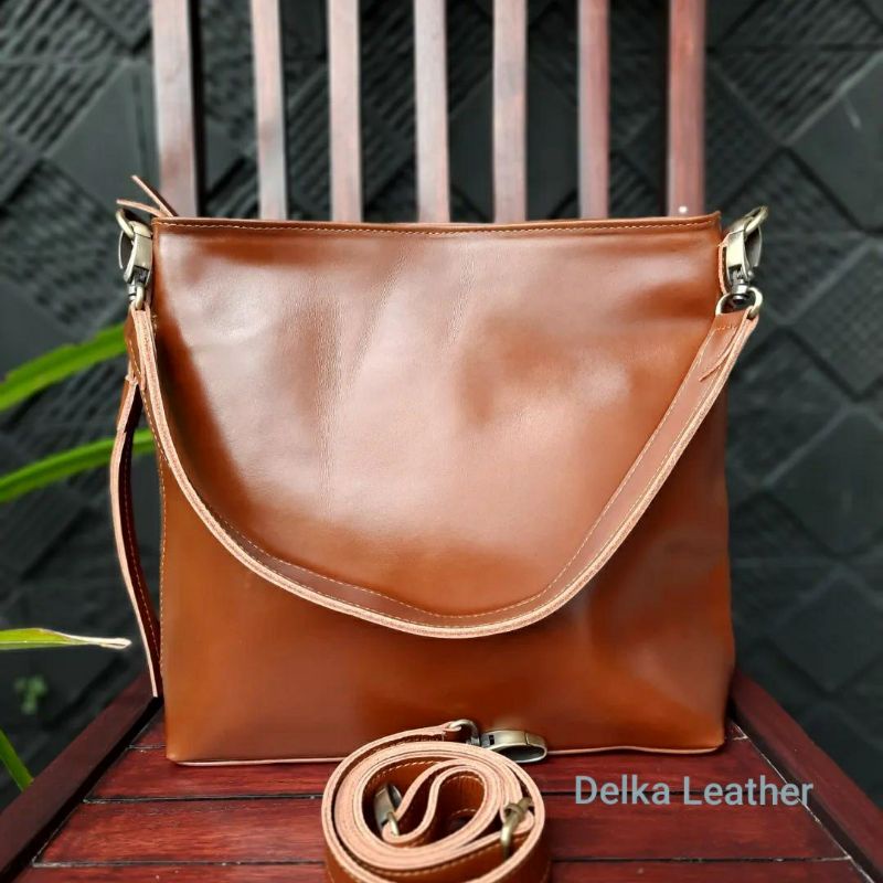 Jual Tas Kulit Sapi Pull Up Asli DL738 Wanita/ Tas Papirut Asli Kulit ...