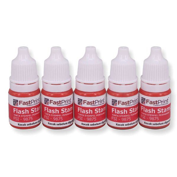 Jual Tinta Stempel Flash Kilat Warna Merah Red Stamp Ink 5ML | Shopee ...