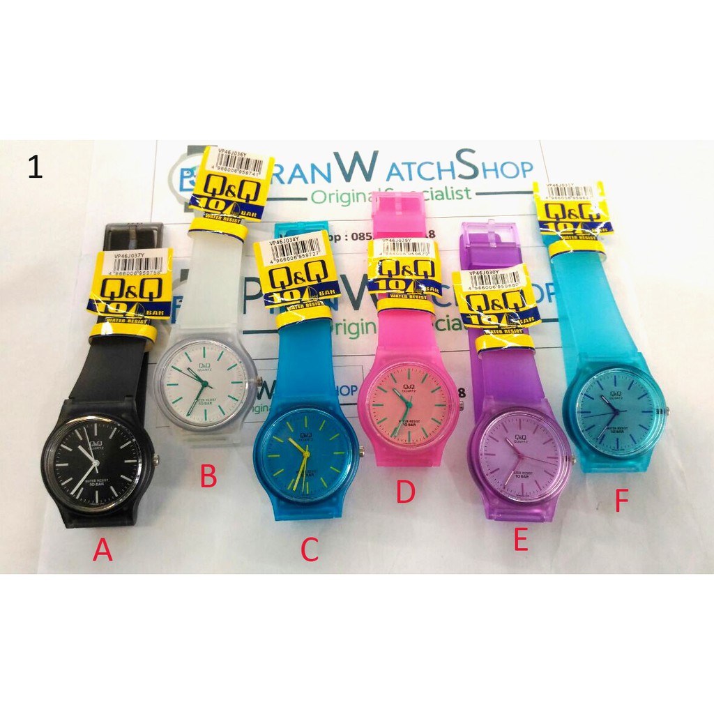 Jual Jam Tangan Q&Q / QQ Aneka Warna Ukuran Kecil Pria Wanita Anak Remaja Rubber Strap Original ...