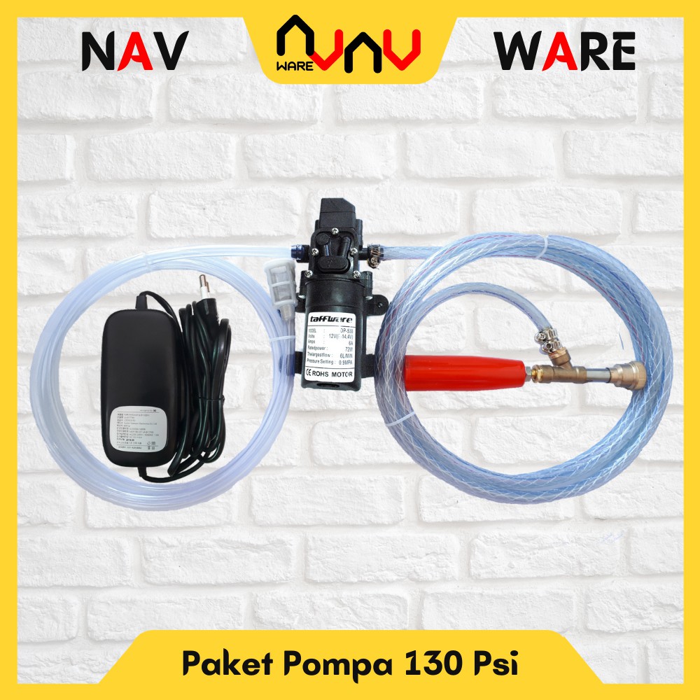 Jual Paket Lengkap Pompa 12V 130Psi High Pressure Alat Cuci Motor ...
