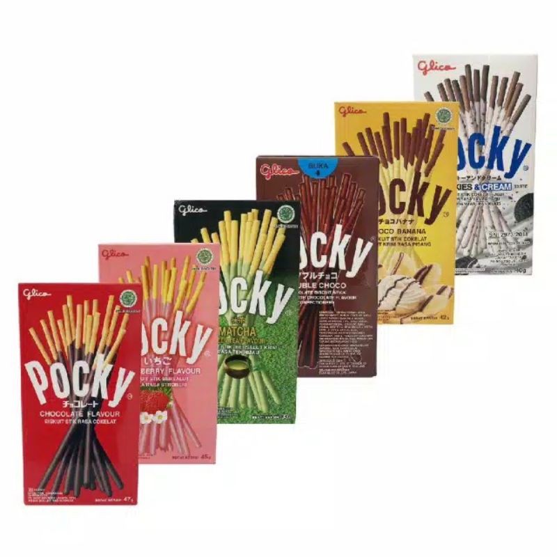 Jual Glico Pocky stick ukuran 42gr 8 varian rasa Enak yuk cobain | Shopee Indonesia