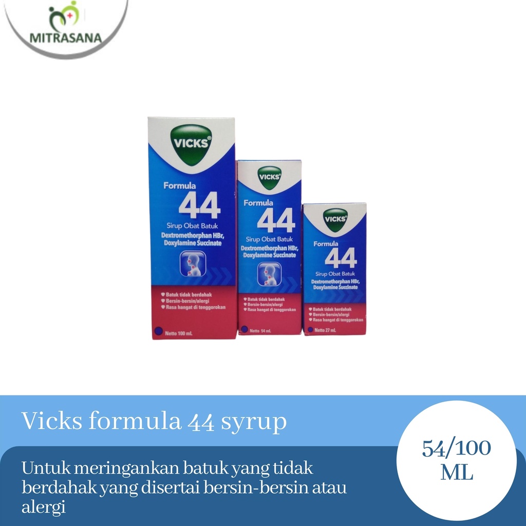 Jual Vicks Formula 44 Sirup 54/100 Ml | Shopee Indonesia