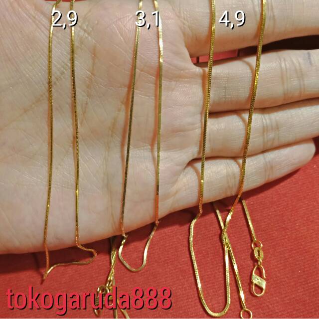 Jual Rantai kalung anak dan dewasa emas asli kadar 700 22 70% itali ...