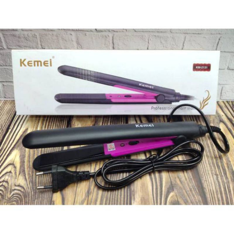 Jual cukuran rambut KEMEI KM-2131 2 MODEL fast heating uf catok rambut lurus dan curlyl | Shopee ...