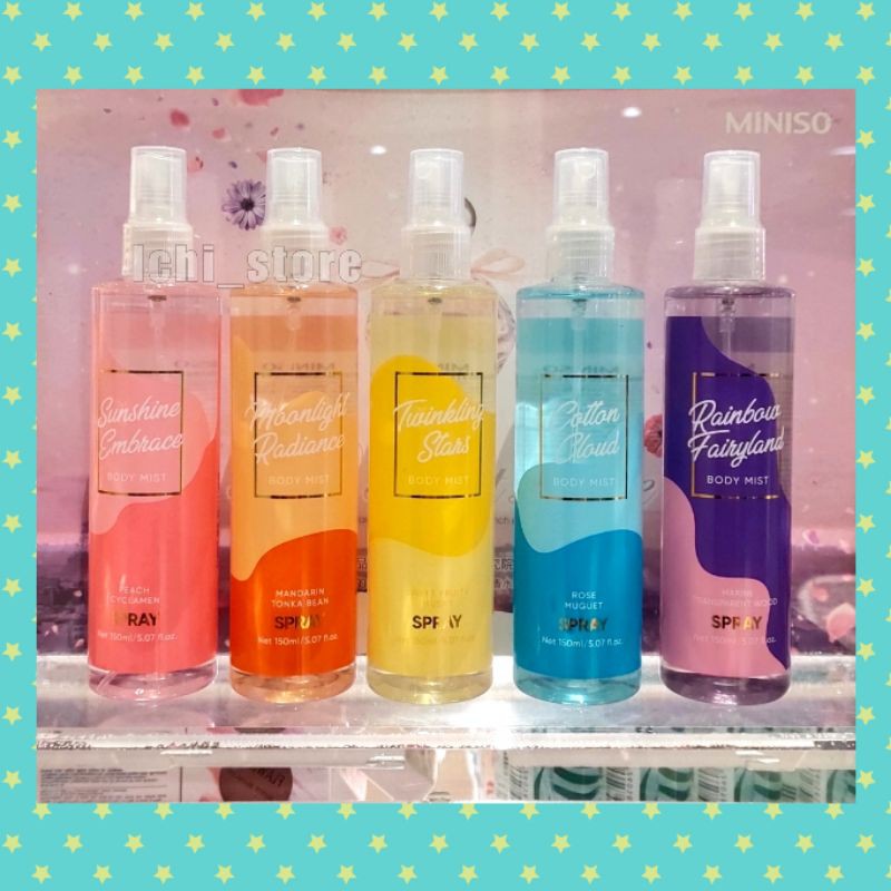 Jual Body Mist Miniso BEST SELLER IN STORE | Body Mist | Parfum Miniso ...