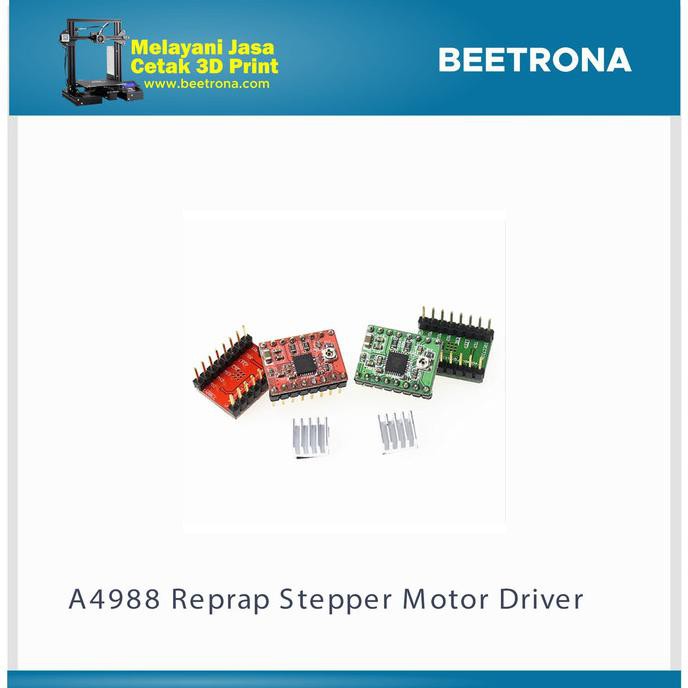 Jual A4988 Reprap Stepper Motor Driver (Red, Green) - Merah beetron65 ...