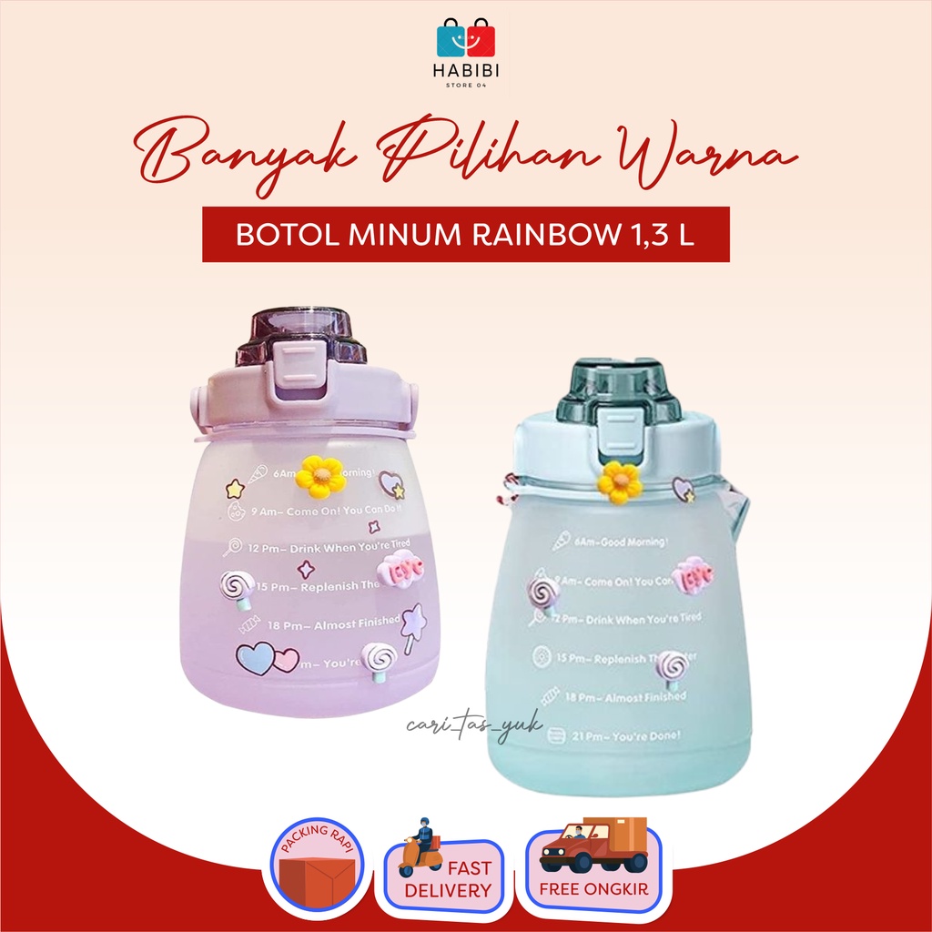 Jual Bootle Tumbler Botol Minum Viral Pelani 1,3 Liter Peralatan Makan ...