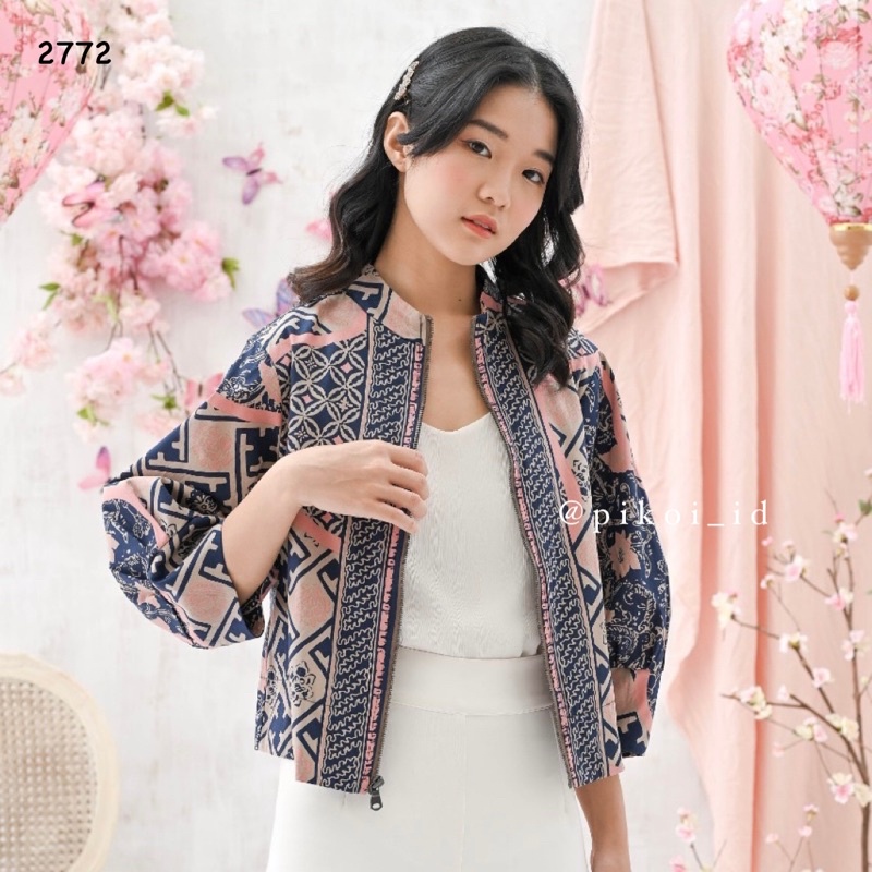 Jual Bomber jaket Batik modern cewek murah / batik kantor wanita ...