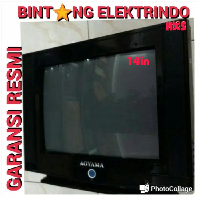 Jual tv tabung 14"-tv tabung 14 inch-tv tabung 14 in aoyama - Hitam ...
