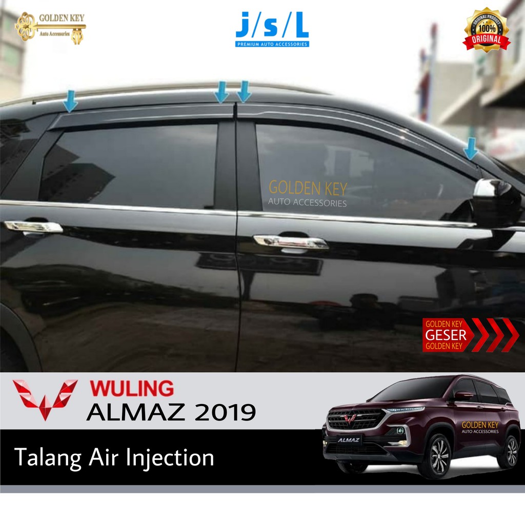 Jual JSL Talang Air Wuling Almaz 2019 Side Visor Model Original Injection | Shopee Indonesia