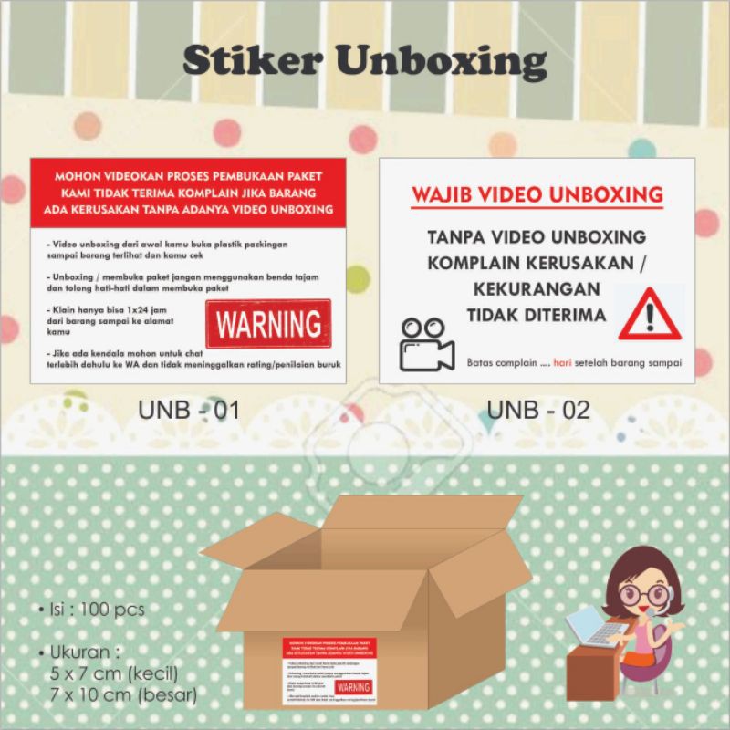 Jual [40 pcs] Stiker Video Unboxing / Stiker label unboxing | Shopee ...