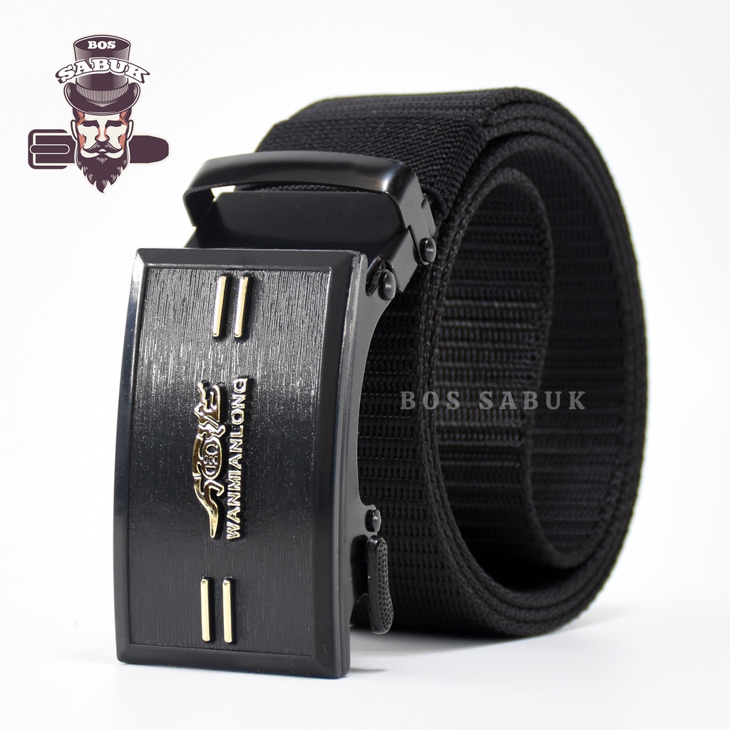 Jual Ikat Pinggang Pria Canvas Nylon Sabuk Pria Nylon Kanvas Kepala Besi Men Belt -BS202 ...