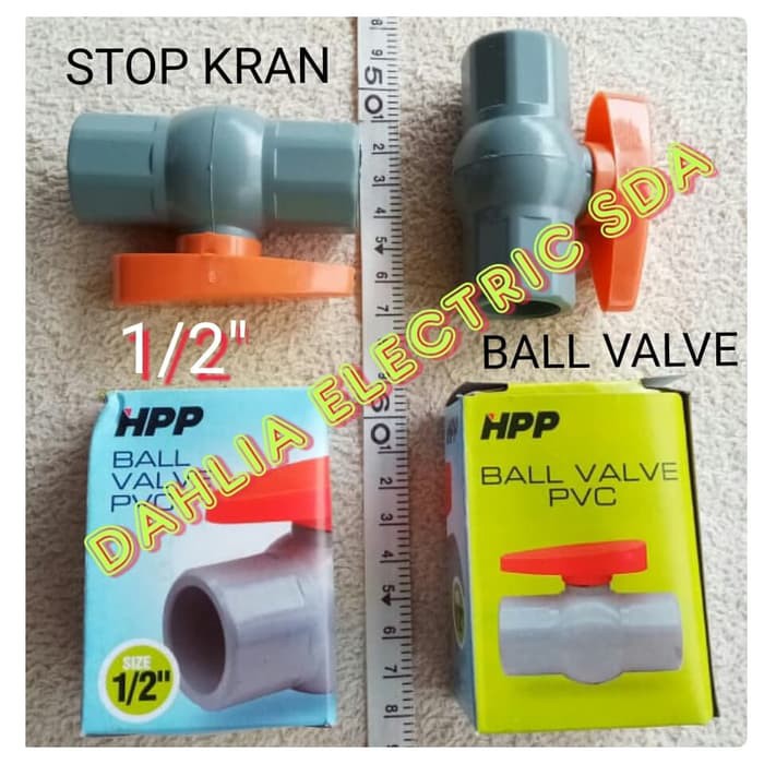 Jual STOP KRAN atau BALL VALVE 1/2in PVC | Shopee Indonesia