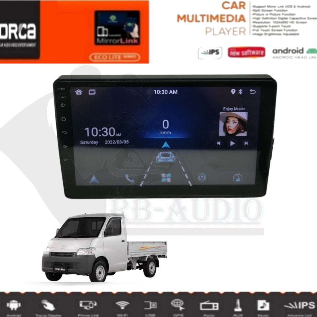 Jual Head Unit Android Orca Eco Lite Daihatsu Granmax Luxio 9 inch PNP ...