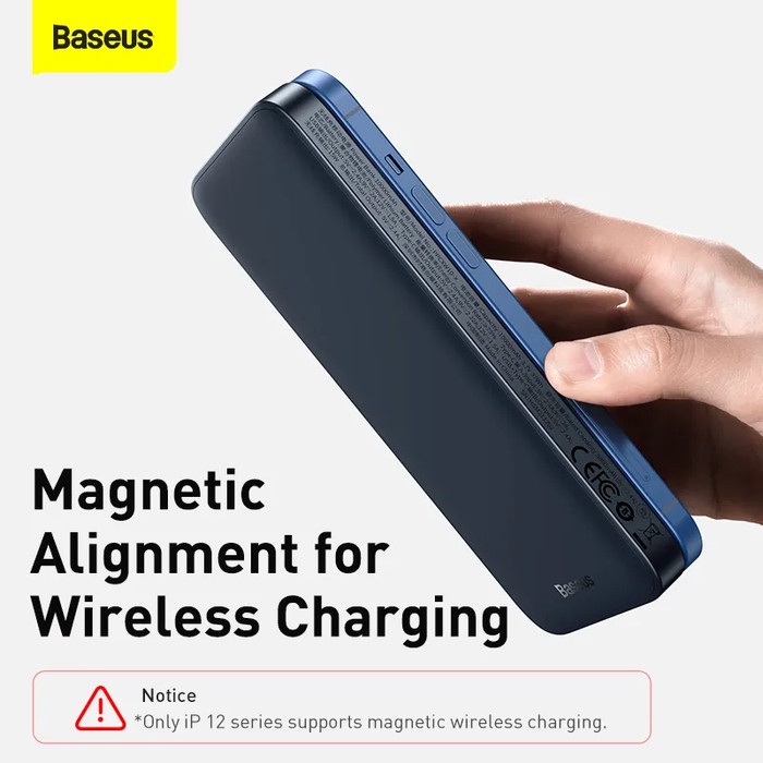Jual Baseus Magnetic Wireless FC Power bank 20W 10000mAh Blue 2022 ...
