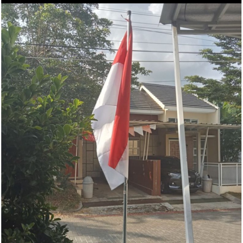 Jual tiang bendera merah-putih 3 meter/tiang besi merah putih | Shopee Indonesia