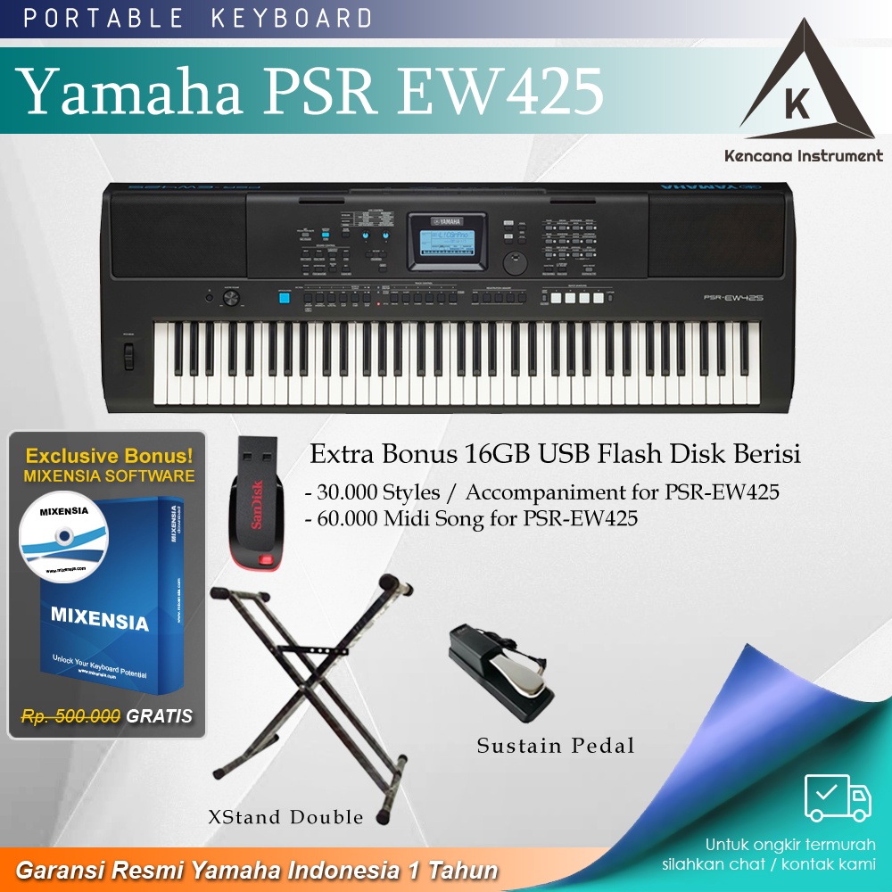 Jual Keyboard Yamaha PSR EW425 /PSREW425 /PSR EW 425 / E W425 Garansi ...