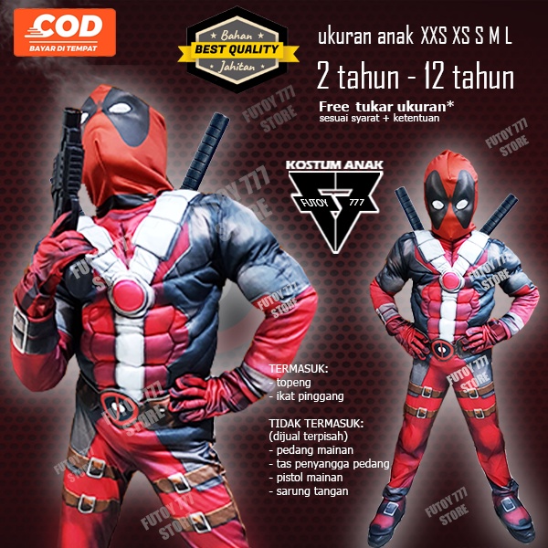 Jual Kostum DEADPOOL DEAD POOL Superhero Super Hero Superheroes Baju ...