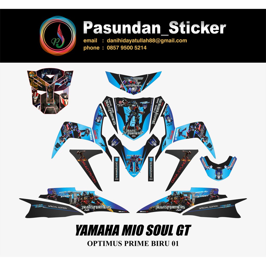 Jual YAMAHA MIO SOUL GT OPTIMUS PRIME BIRU 01 | Shopee Indonesia