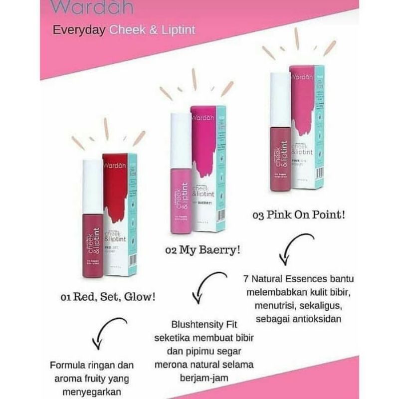 Jual WARDAH EVERYDAY CHEEK & LIPTINT/ LIPTINT WARDAH | Shopee Indonesia