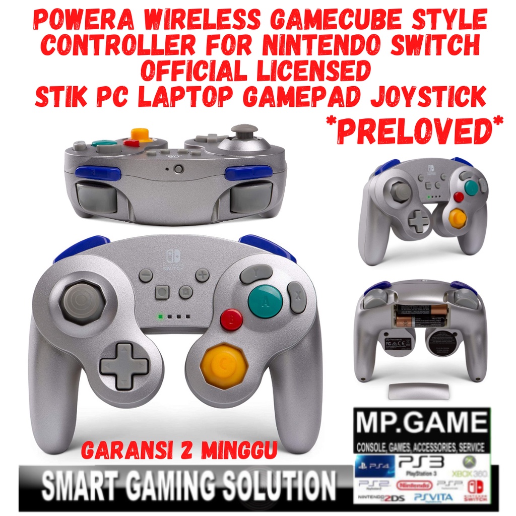 Jual PowerA Wireless GameCube Style Controller SILVER for Nintendo ...