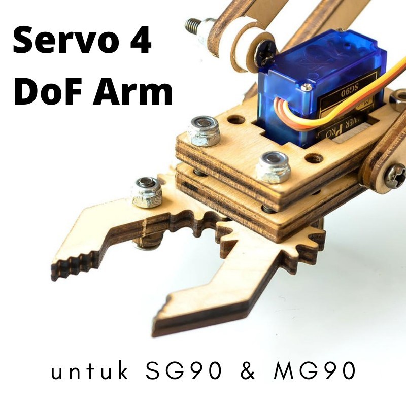 Jual Robotic Arm 4 Degree of Freedom u Servo SG90 MG90 4 DoF Lengan ...