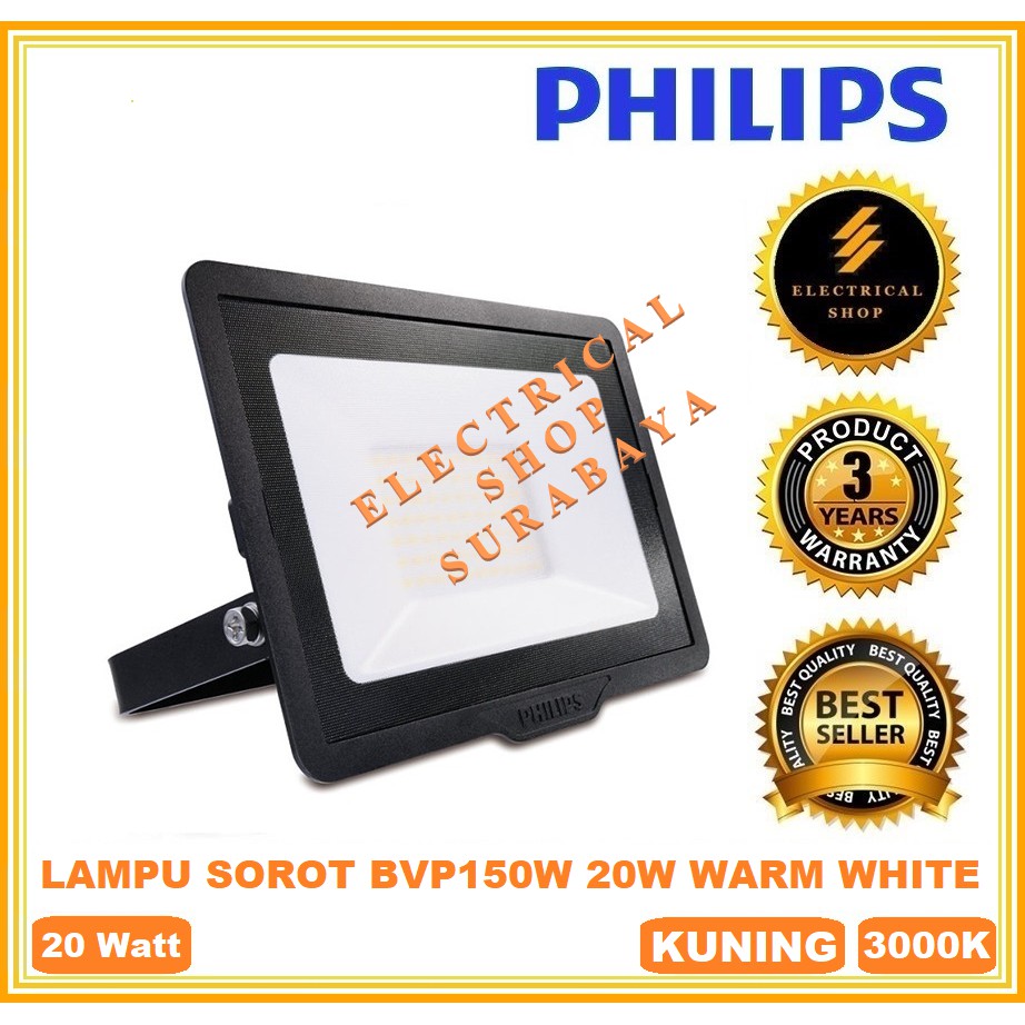 Jual PHILIPS LAMPU SOROT BVP150 20W LED 17 KUNING (GROSIR) FLOOD LIGHT TEMBAK BVP132 20 W WATT ...
