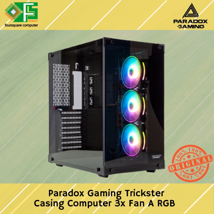 Jual Casing Komputer Paradox Gaming Trickster Case CPU ATX Tempered ...